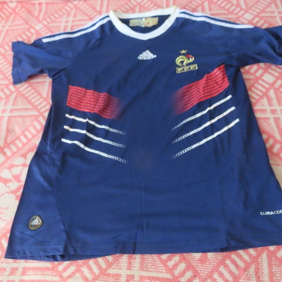 adidas | Shirts | Adidas France Fff Home Blue Futbol Soccer Jersey Mens Small 220 | Poshmark